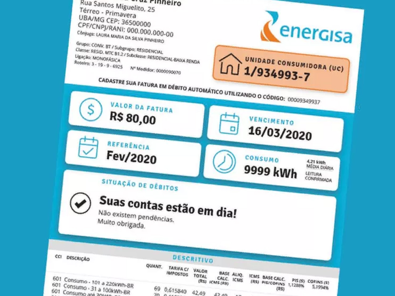 Clientes de Rondônia receberão nova conta de luz | Energisa